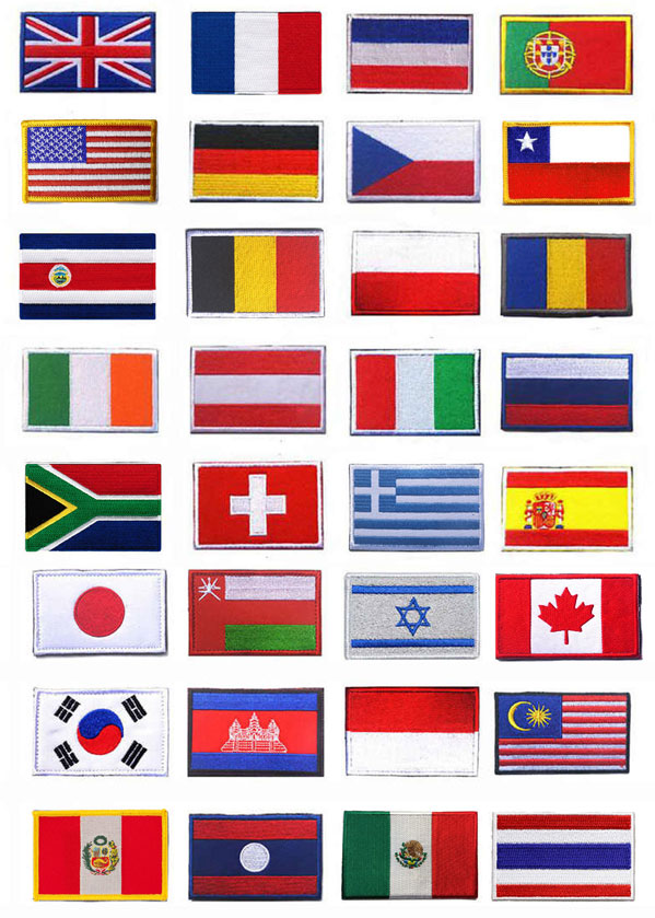 Country Flag Patches KRAV GEARS